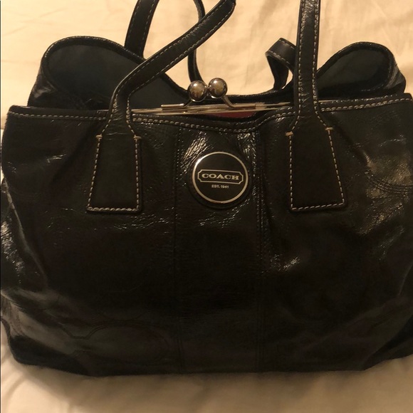 Coach | Bags | Coach Signature Stitch Patent Leather Purse | Poshmark